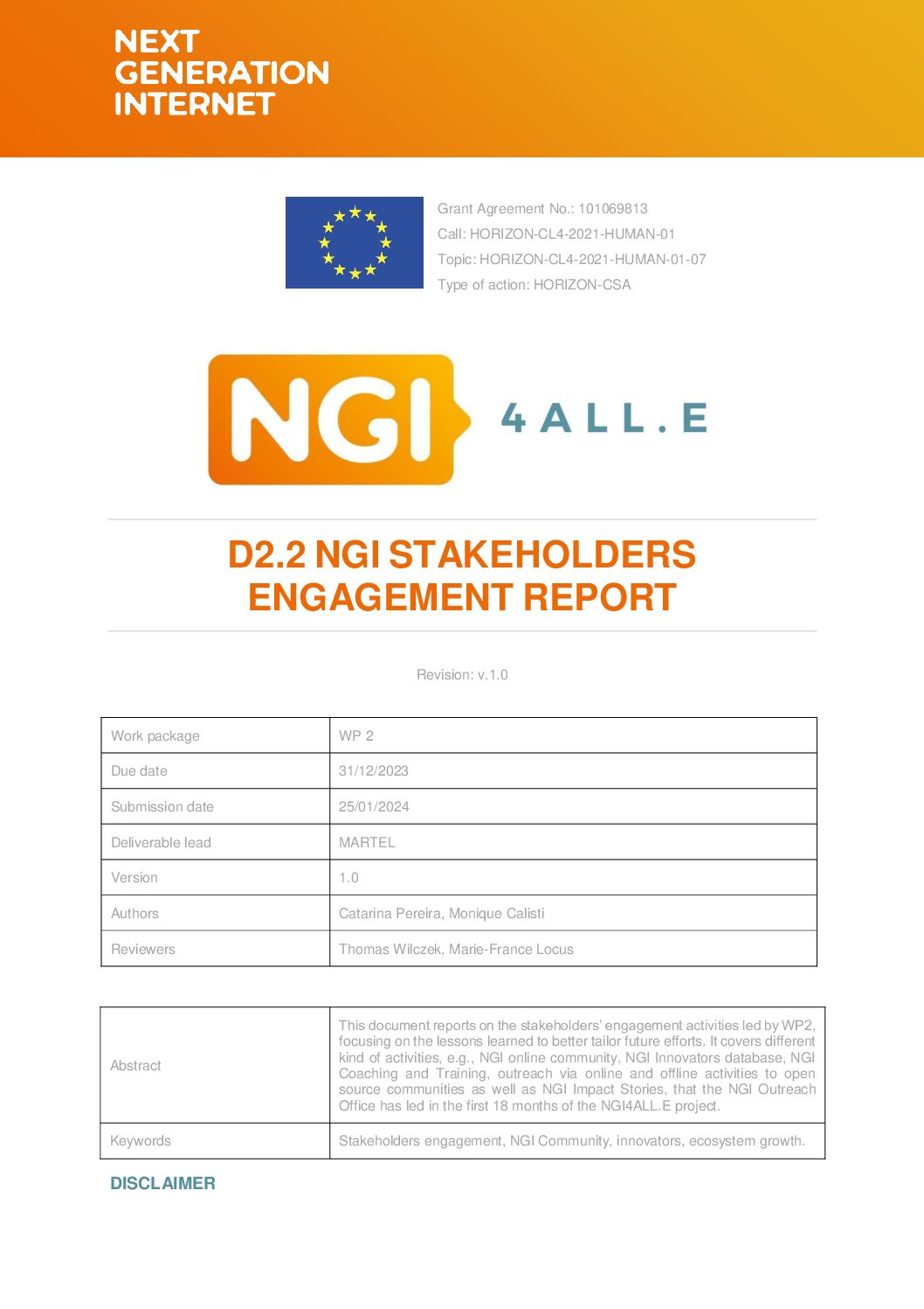 NGI4ALL.E_D2.2 NGI Stakeholders Engagement Report_Martel | Next Generation Internet